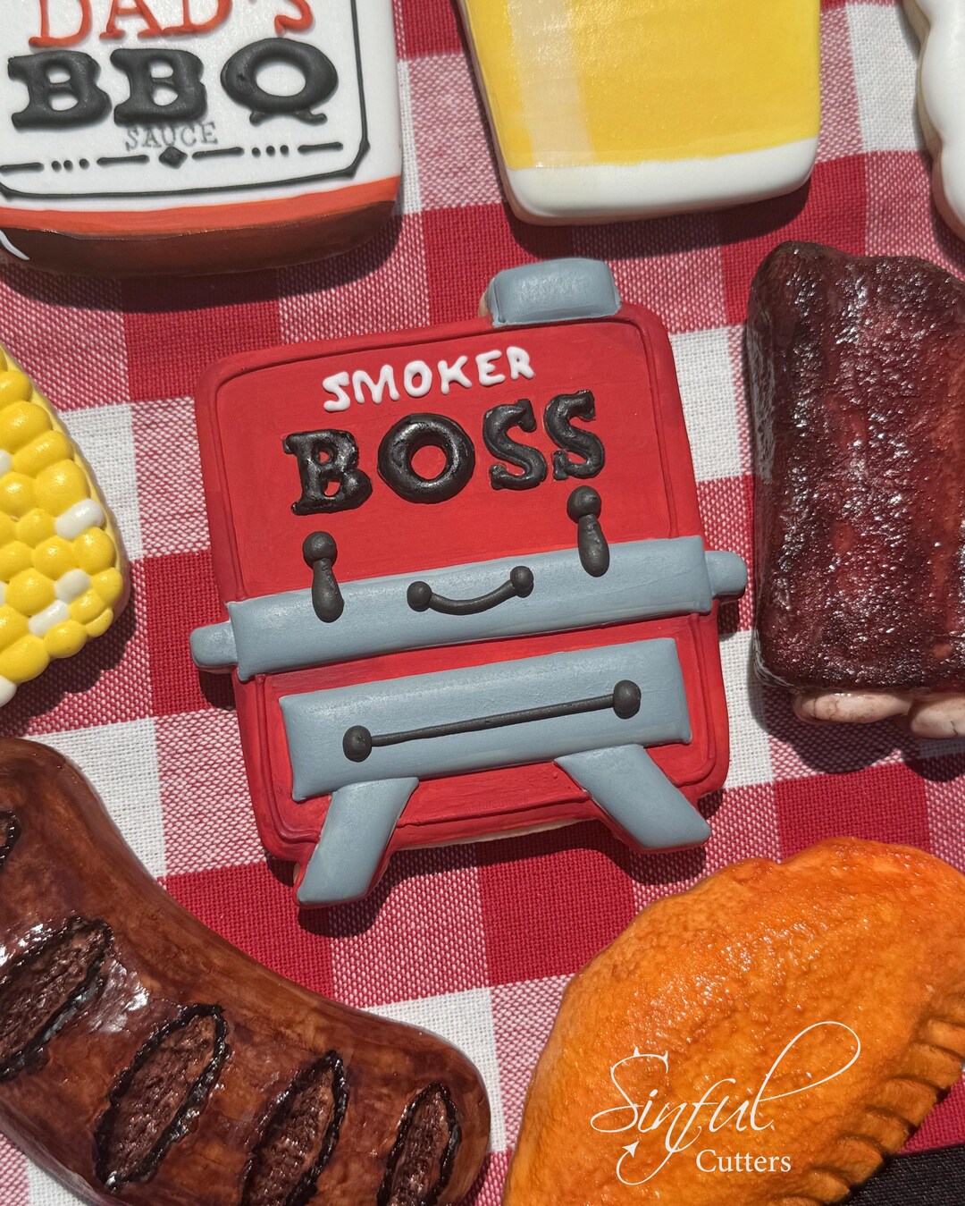 BBQ Smoker Cookie Cutter STL File & PNG Clipart: Summer Cookout Baking ...