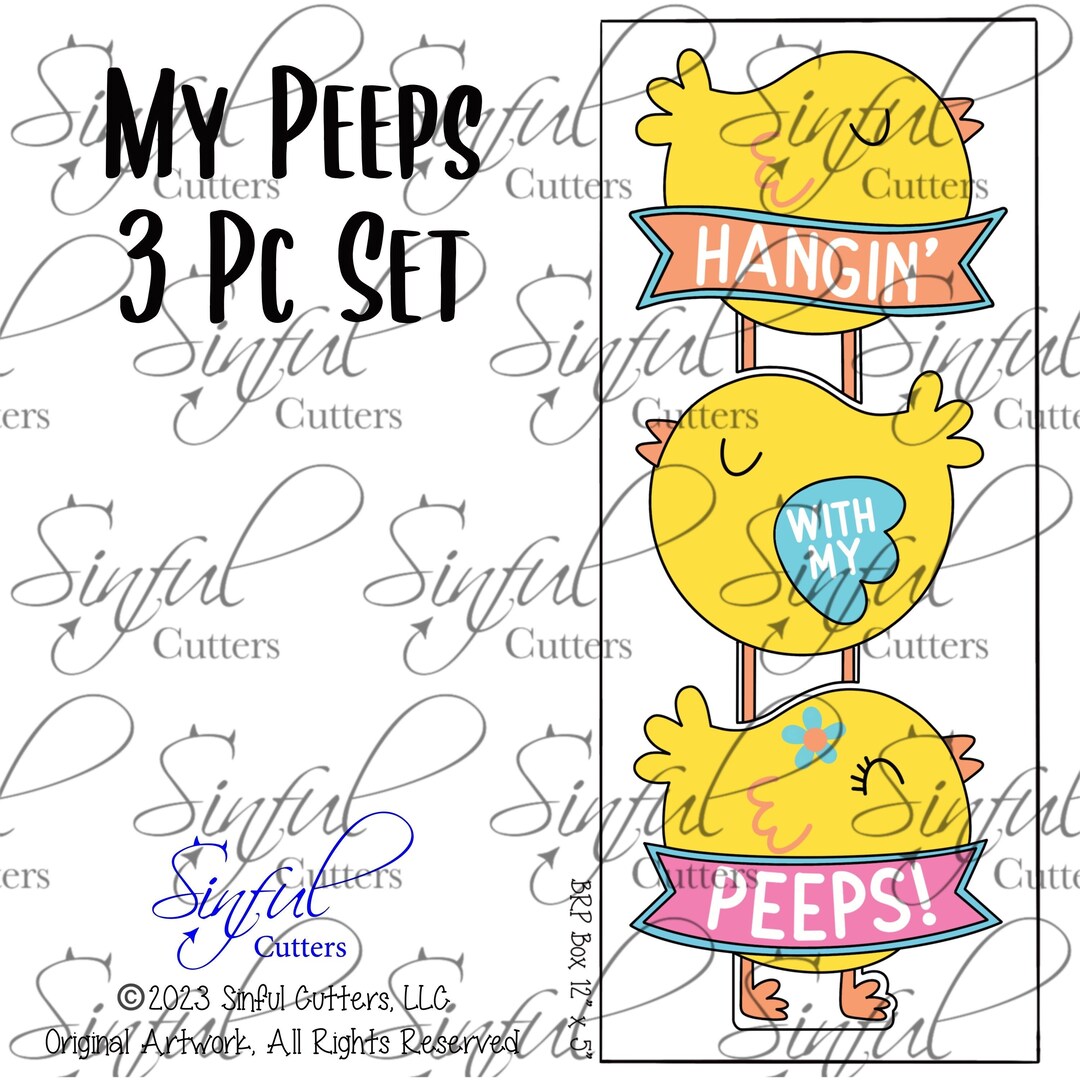 Printable My Peeps 3 Pc Set Eddie Edible Print .PNG File / Clipart - Etsy