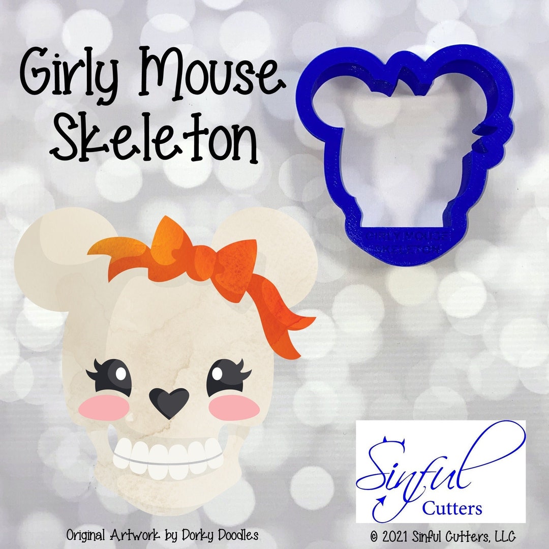 Girly Mouse Skeleton Halloween Cookie Cutter / Fondant - Etsy
