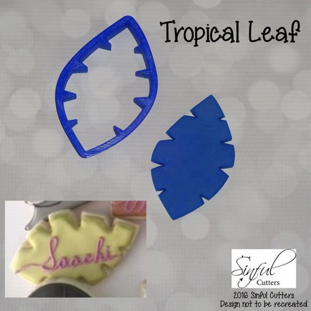 Tropical Leaf Cookie / Fondant Cutter - Etsy