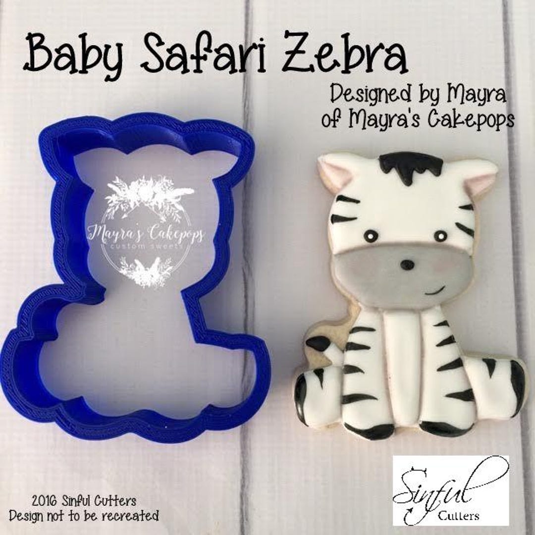 Baby Zebra Cookie Cutter STL Files: 4-sizes, Baby Shower, Jungle ...
