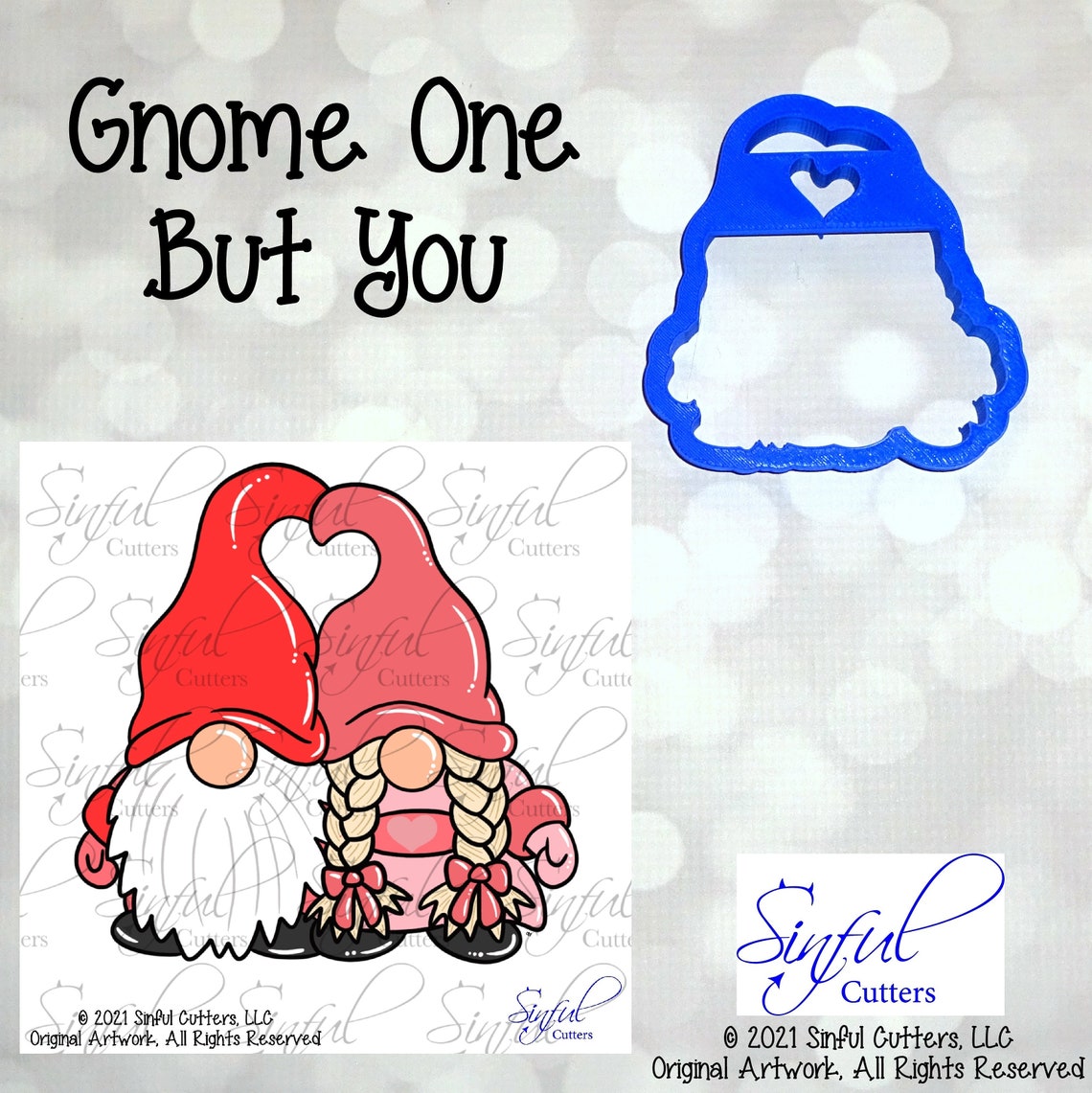 Gnome One but You Valentine's Day Cookie / Fondant - Etsy