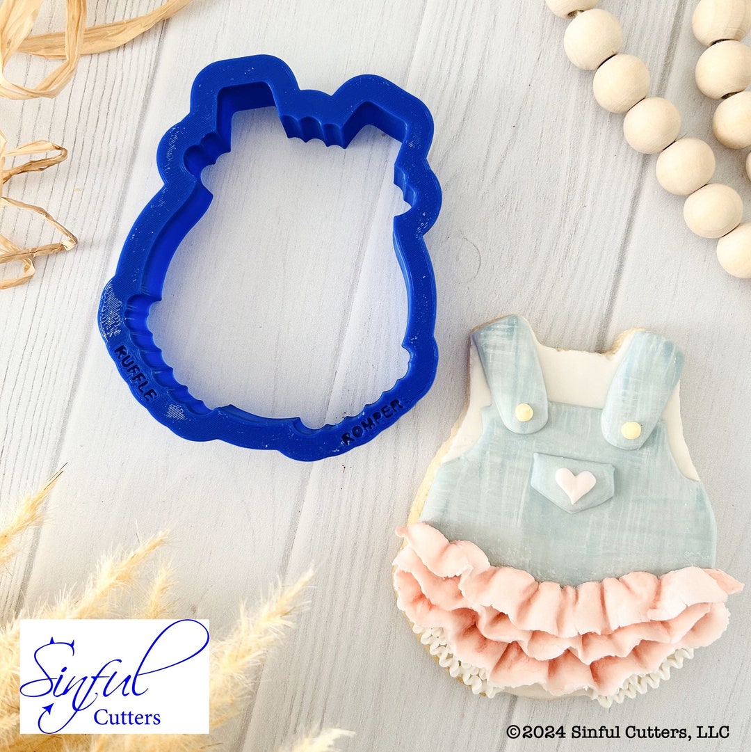 Ruffle Romper Cookie Cutter STL File & PNG Clipart: 3.5" Baby Shower ...