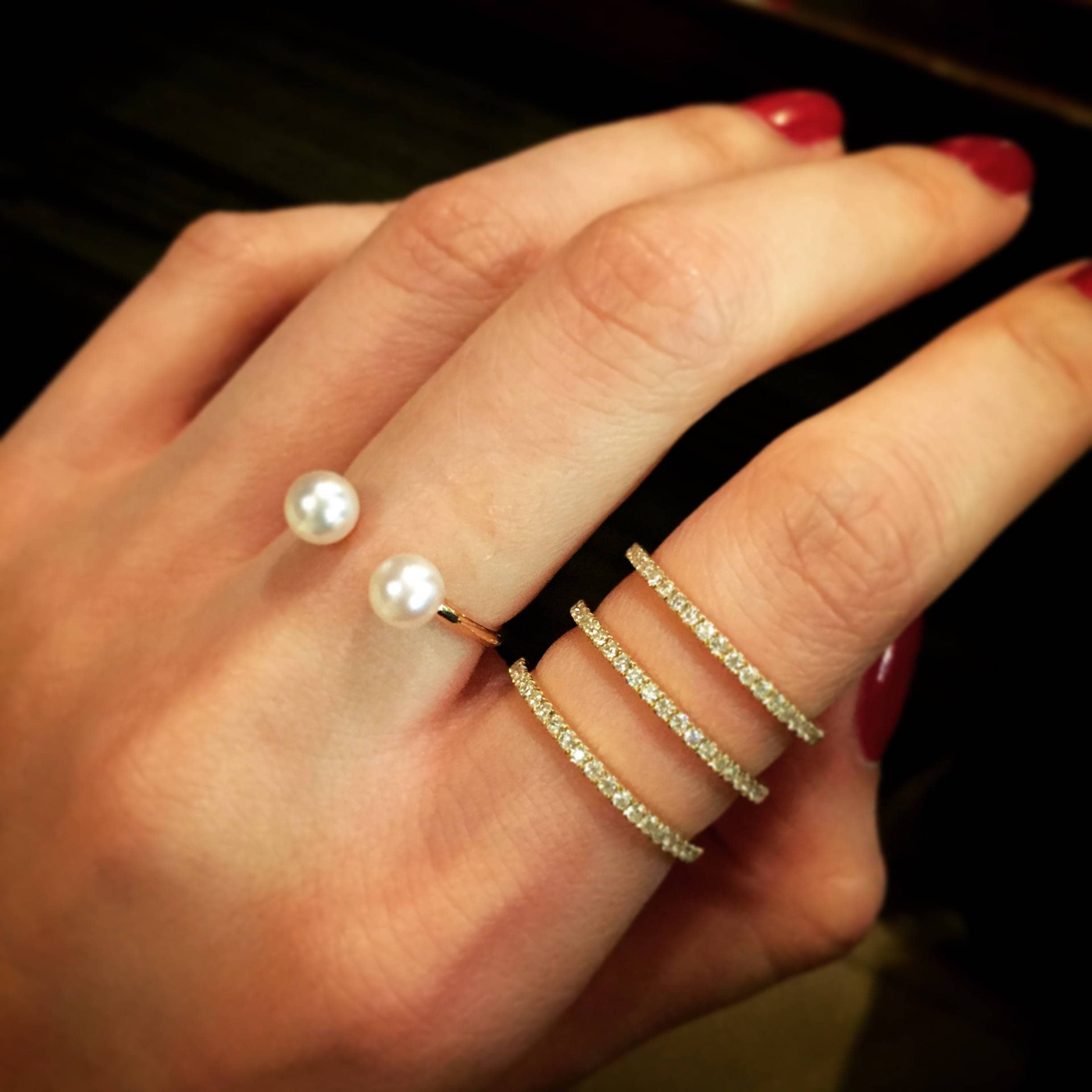 Diamond Triple Band Ring