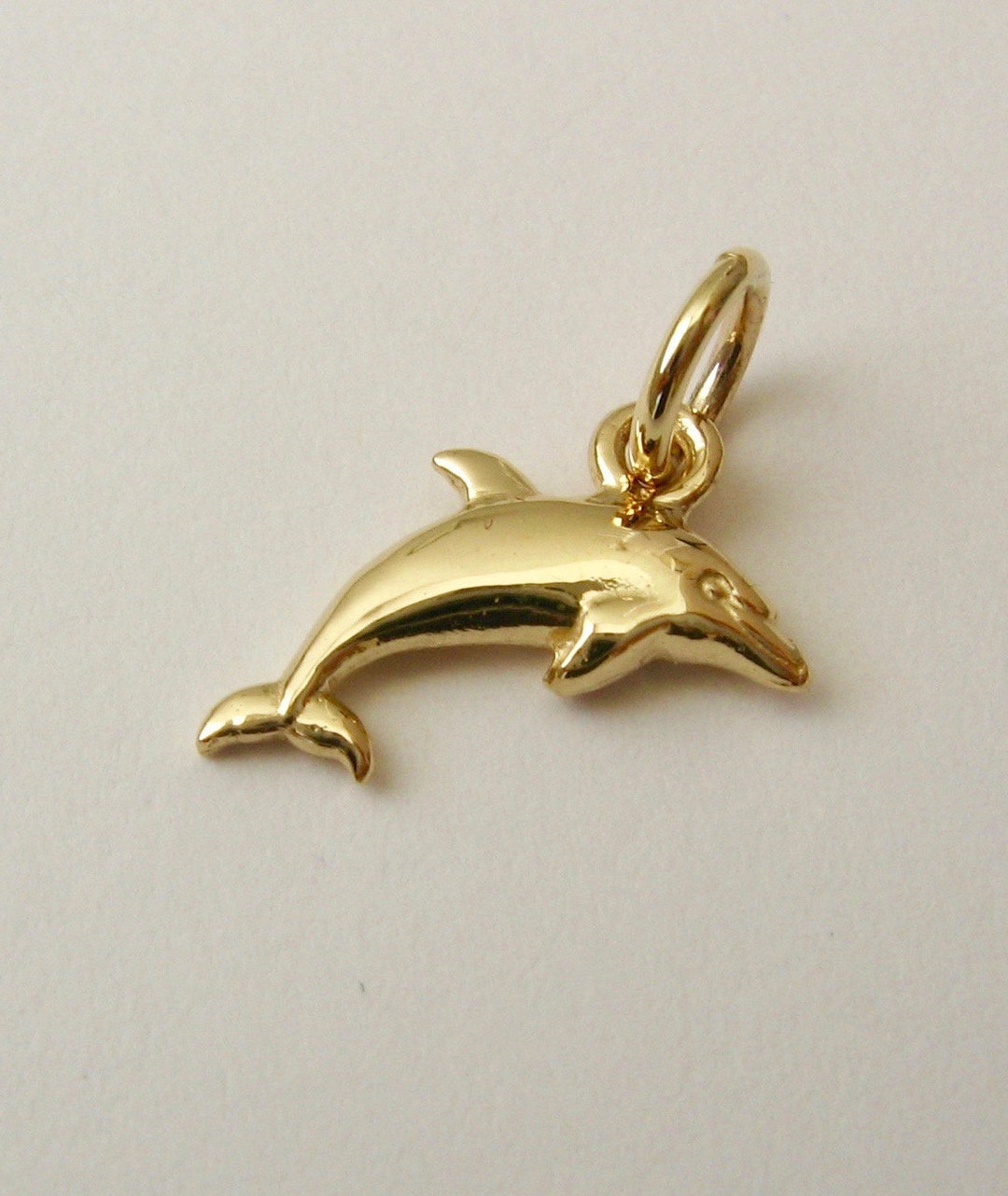 Genuine SOLID 9ct YELLOW GOLD Dolphin Charm Pendant Gift - Etsy