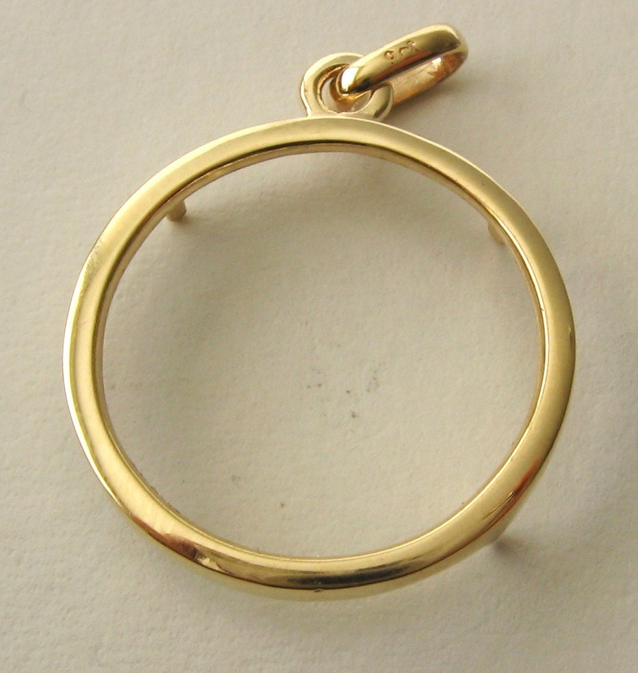 Genuine SOLID 9K 9ct Yellow GOLD FULL Sovereign Coin Holder - Etsy ...