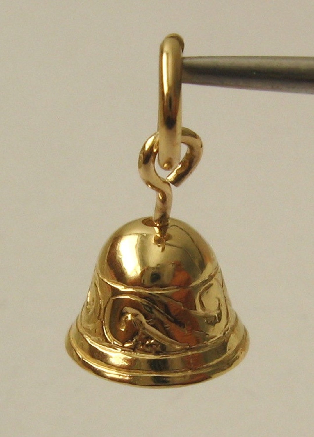 Genuine SOLID 9K 9ct YELLOW GOLD 3D Bell Charm/pendant - Etsy