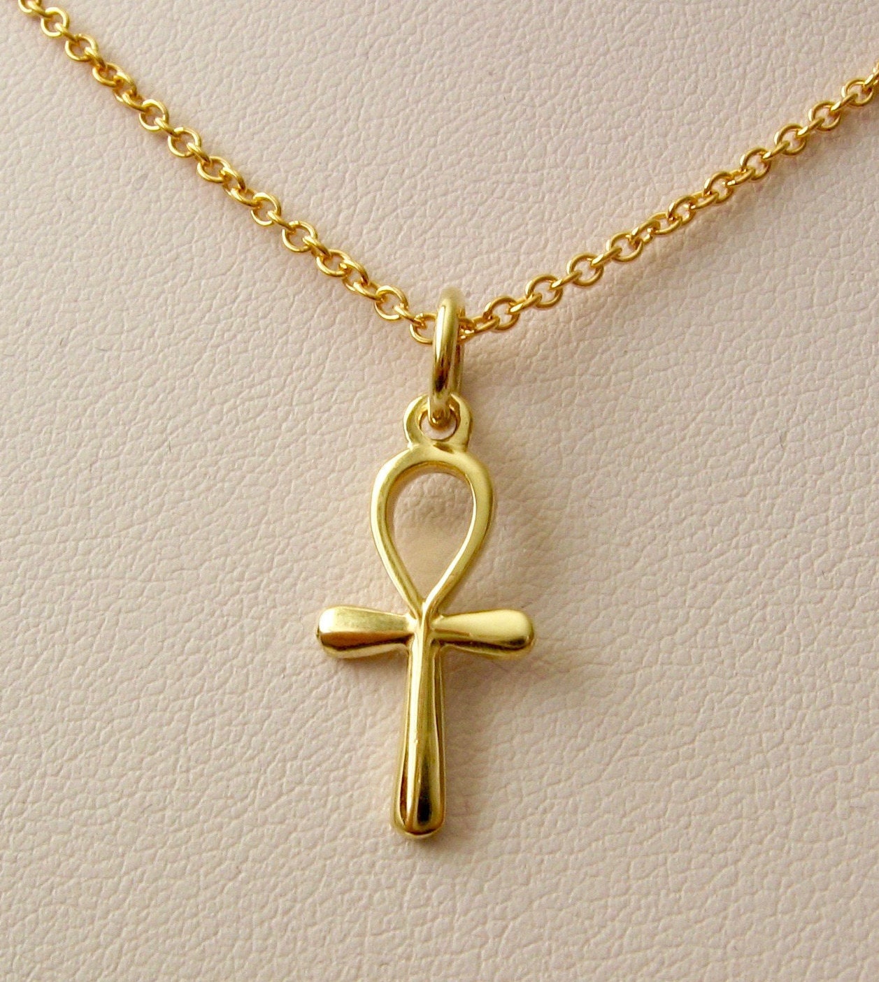 Genuine SOLID 9K 9ct Yellow Gold 3D Egyptian Ankh Key of Life - Etsy ...