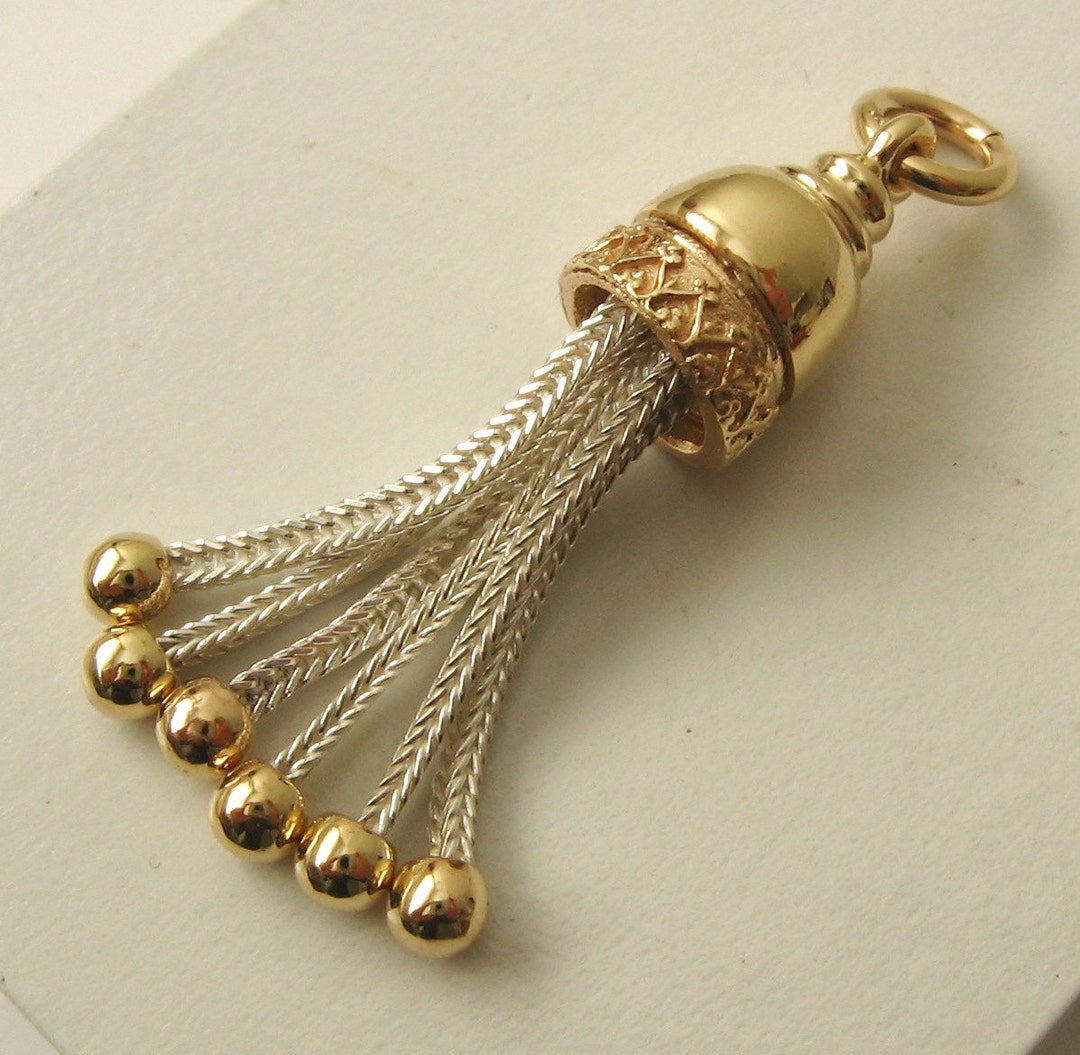 Genuine SOLID 9ct Yellow Gold Victorian Albertina Tassel Pendant - Etsy