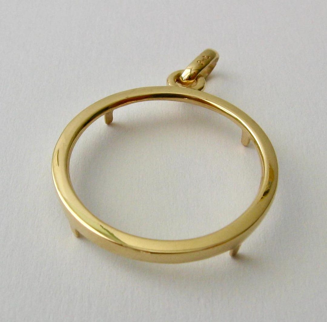 Genuine SOLID 9K 9ct Yellow GOLD FULL Sovereign Coin Holder Pendant - Etsy