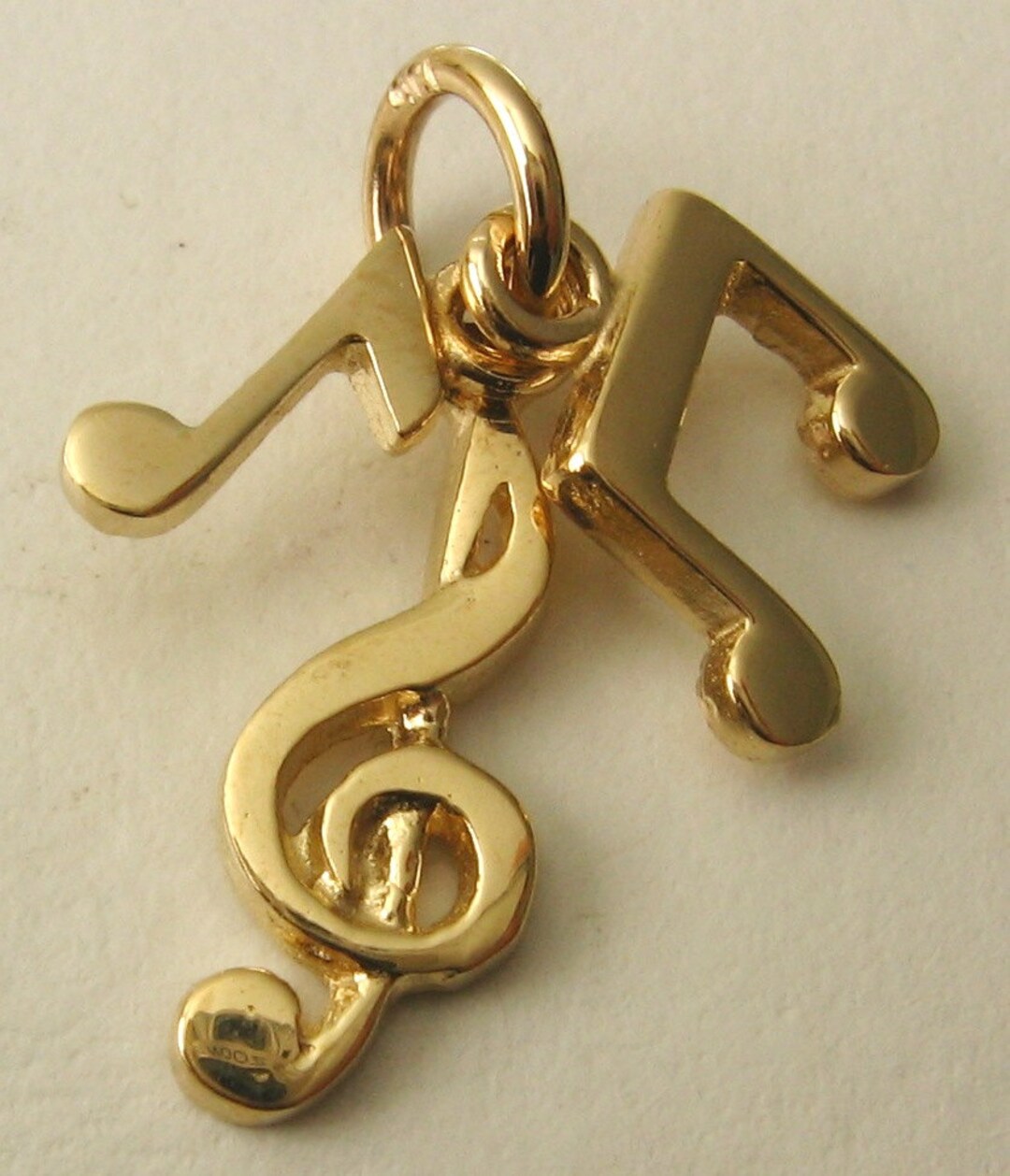 Genuine SOLID 9K 9ct YELLOW GOLD Musical Notes Charm/pendant - Etsy