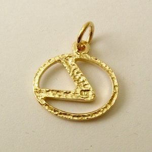Genuine SOLID 9ct Yellow Gold LEXUS Sign Logo Car Motor Vehicle Charm ...