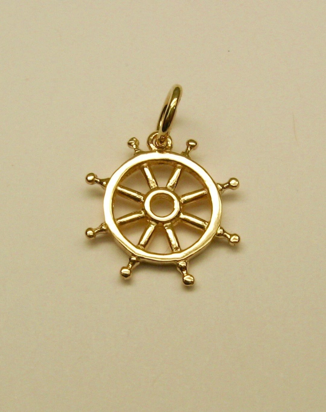 Genuine SOLID 9K 9ct YELLOW GOLD 3D Ship Wheel Helm Charm/pendant - Etsy