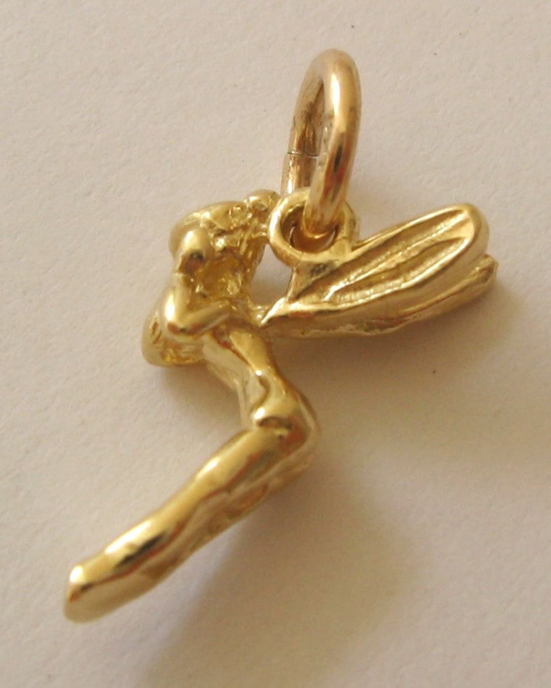 Genuine SOLID 9ct YELLOW GOLD Tinker Bell Charm Pendant - Etsy