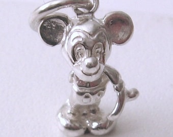 Mickey Mouse Silver Pendant | Etsy