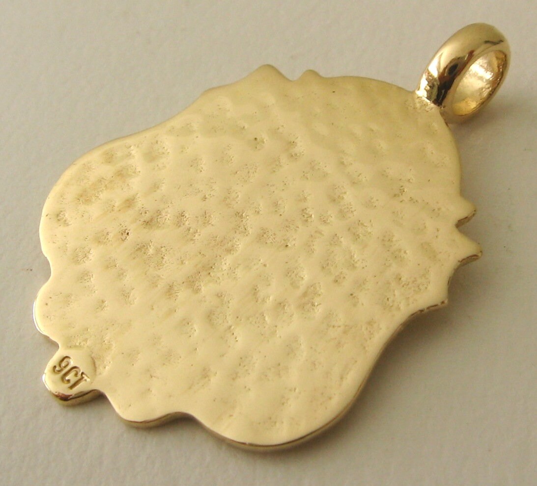 Genuine SOLID 9K 9ct YELLOW GOLD Fob Shield Pendant - Etsy Australia