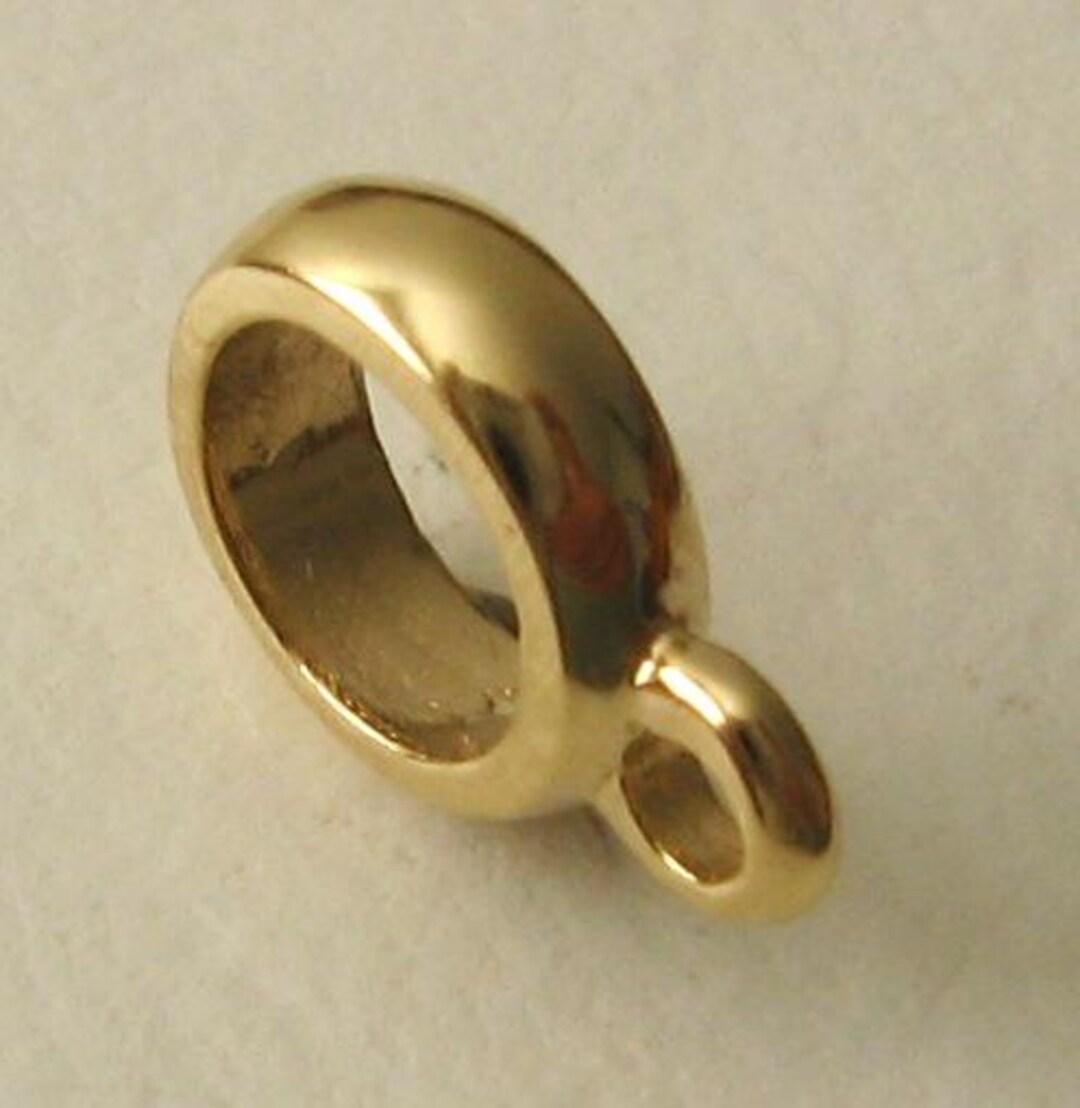 Genuine SOLID 9ct Yellow Gold Charm Bead With Attaching Bail - Etsy