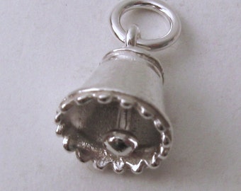 Silver Bell Pendant | Etsy