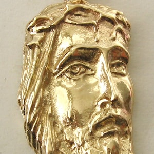 Genuine SOLID 9K 9ct YELLOW GOLD Jesus Head Pendant Religion - Etsy