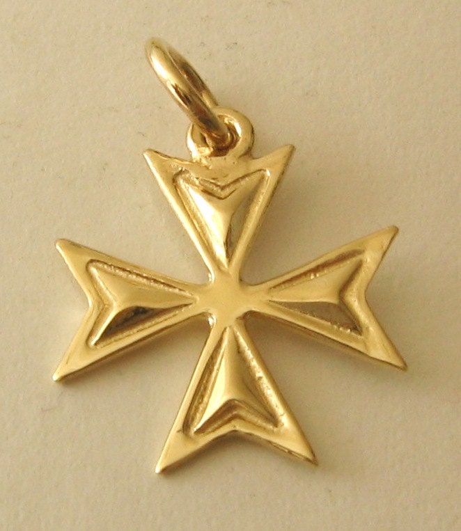 Genuine SOLID 9K 9ct YELLOW GOLD 3D Maltese Cross | Etsy