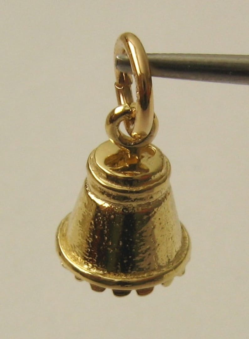 Genuine SOLID 9K 9ct Yellow GOLD 3D Christmas Bell Charm Pendant - Etsy