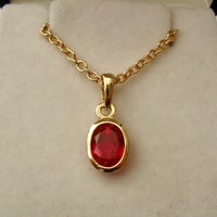 Ruby Pendant - Etsy
