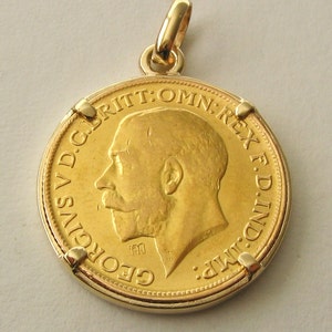 Genuine SOLID 9K 9ct Yellow GOLD FULL Sovereign Coin Holder Pendant - Etsy