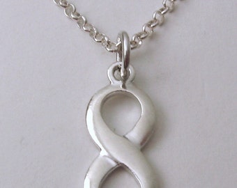 Sterling Silver Infinity Love Knot Pendant - Etsy