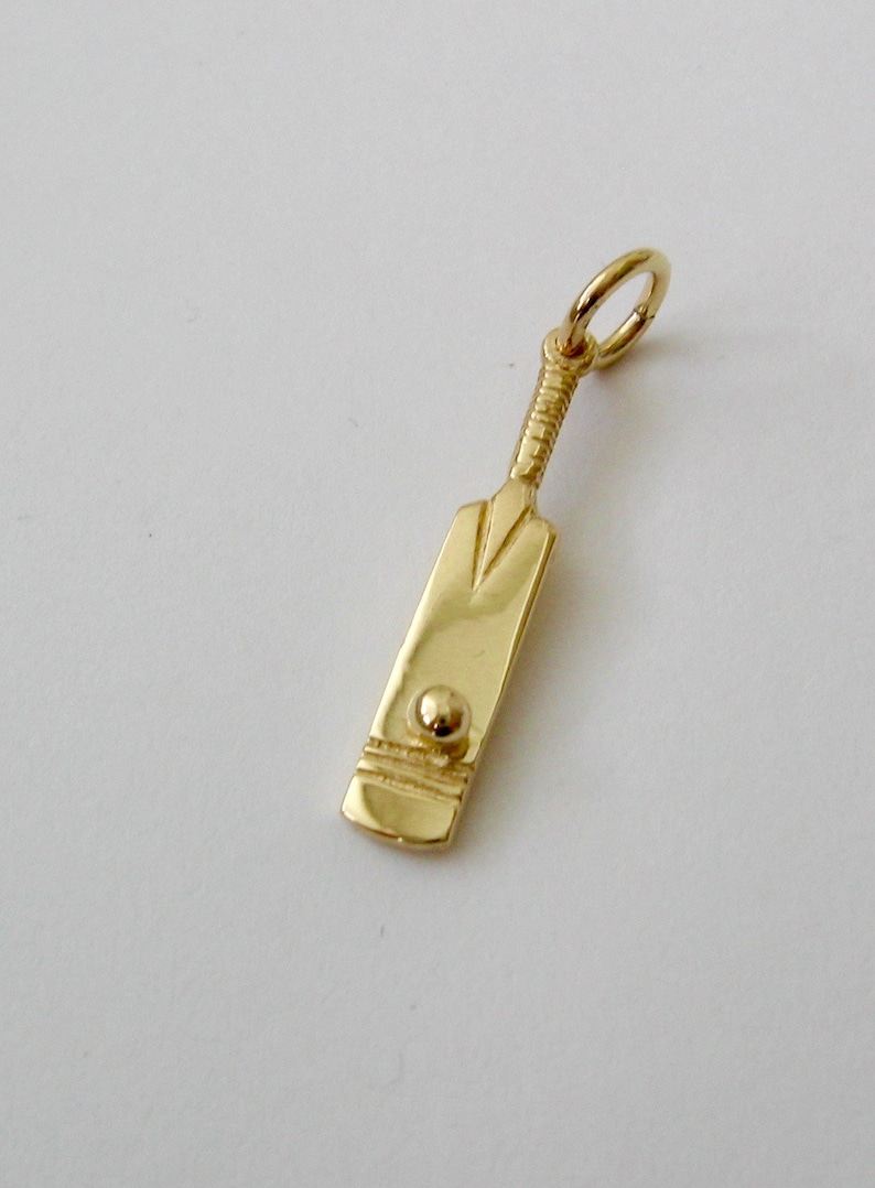 Genuine SOLID 9ct YELLOW GOLD Cricket Bat Sport Charm Pendant - Etsy