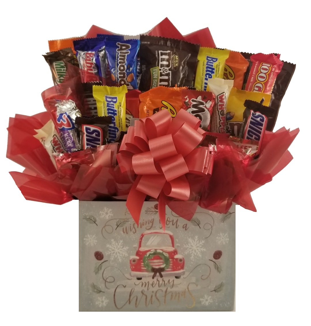 Wishing You a Merry Christmas Chocolate Candy Bouquet Gift Box - Etsy