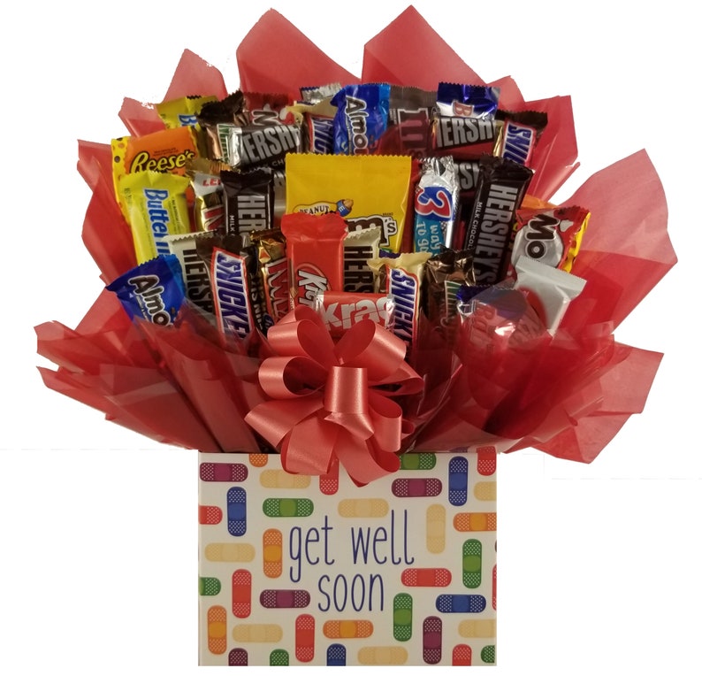 Chocolate Candy Bouquet Gift Box - Great as Gift for Get Well Soon Gift ...