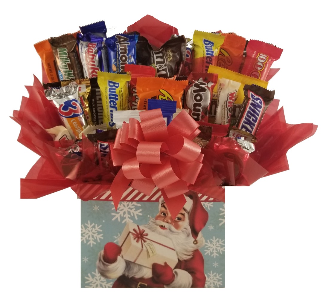 Christmas Vintage Santa Chocolate Candy Bouquet Gift Box - Etsy