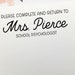 Personalized Complete and Return Stamp, Custom Please Complete & Return ...