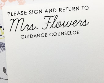 Please Sign and Return Stamp - Etsy