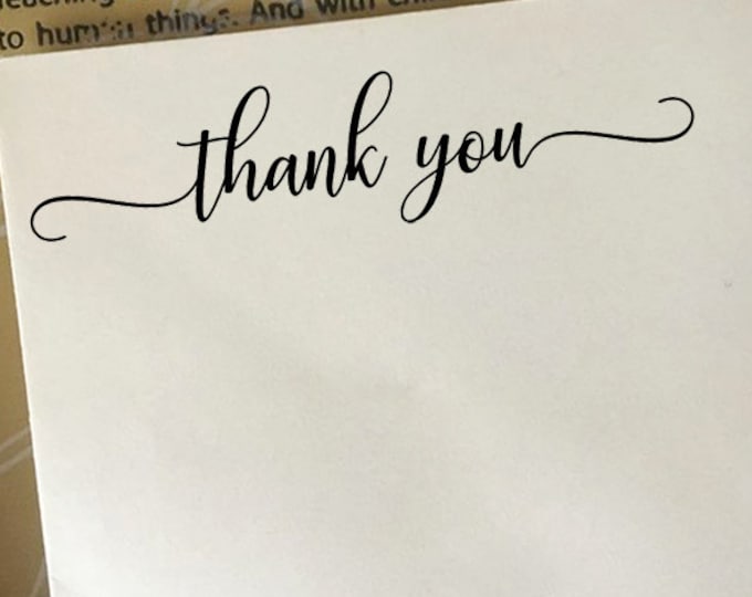 Simple Thank You Stamp Modern Script for Tags Stickers Cards TY237 - Etsy