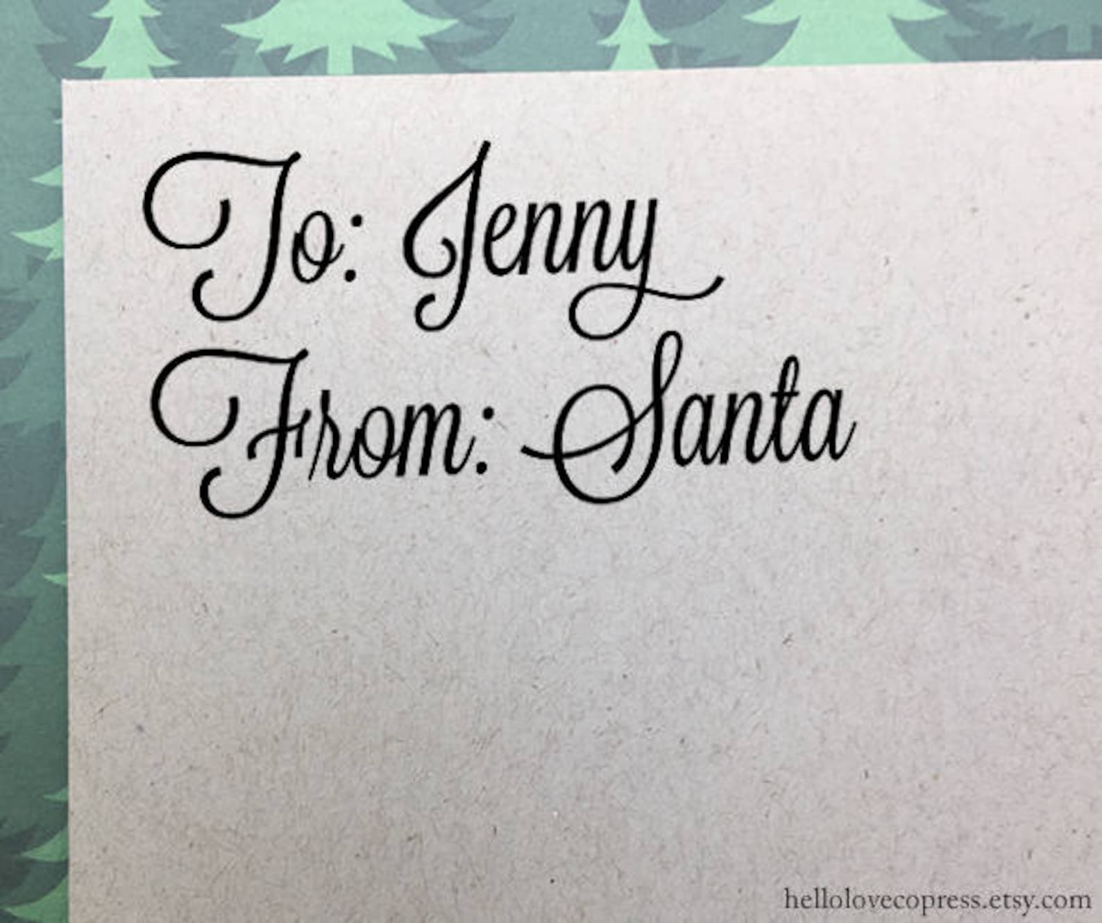 Personalized To From Stamp Custom Santa Stamp Christmas Gift | Etsy