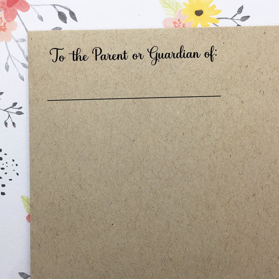 To the Parent or Guardian of Signature Stamp, Script Sign Here Stamp ...