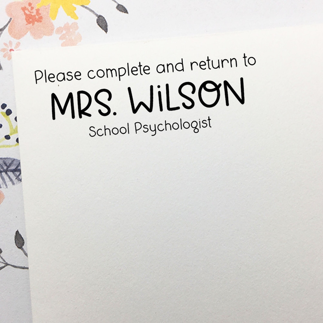 Personalized Complete and Return Stamp, Custom Please Complete & Return ...