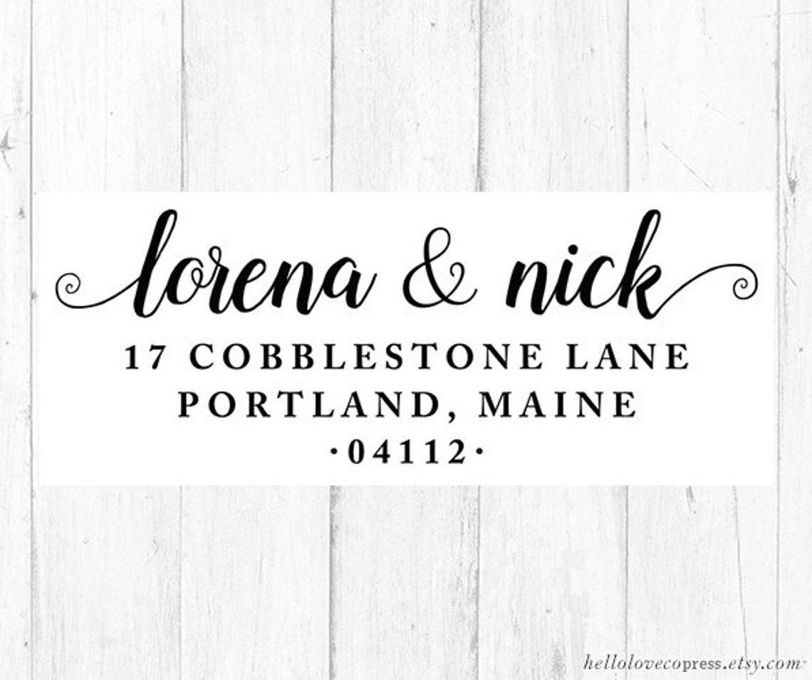 Return Address Stamp Custom Address Stamp Self-inking Stamp - Etsy