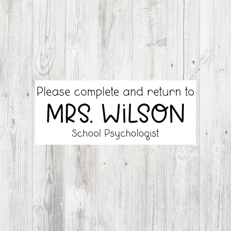 Personalized Complete and Return Stamp, Custom Please Complete & Return ...