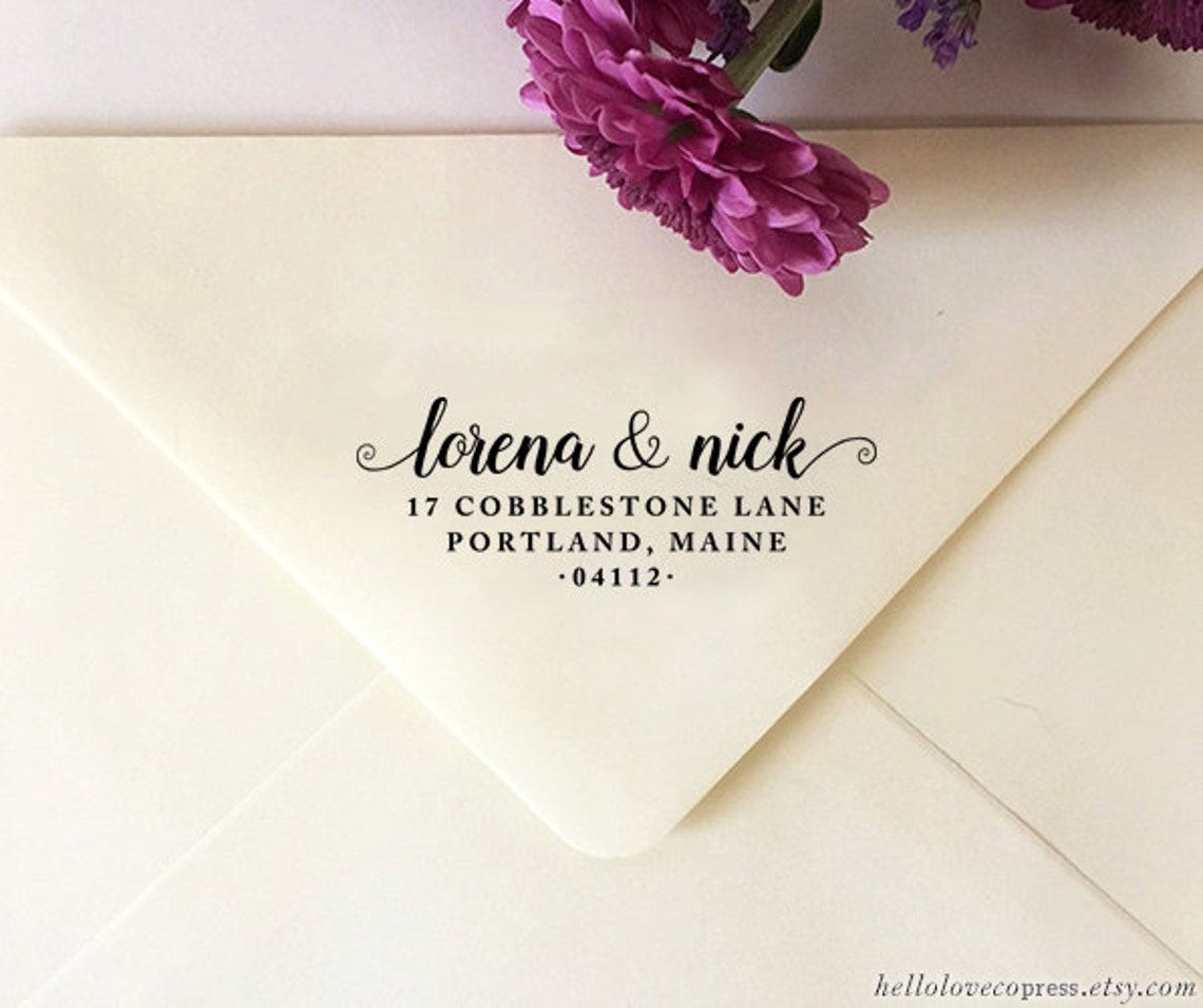 Return Address Stamp Custom Address Stamp Self-inking Stamp - Etsy
