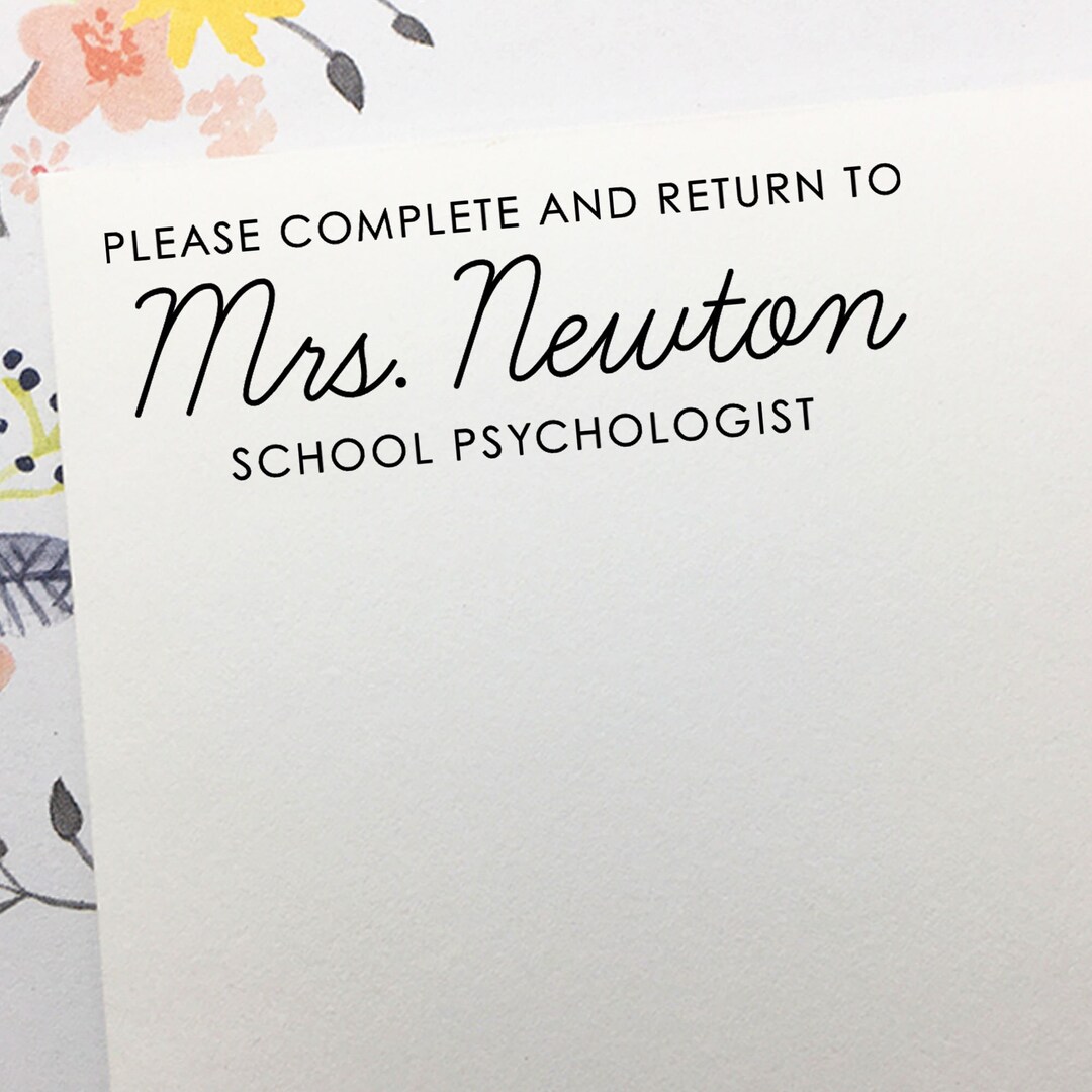 Complete and Return Stamp, Custom Please Complete & Return School ...
