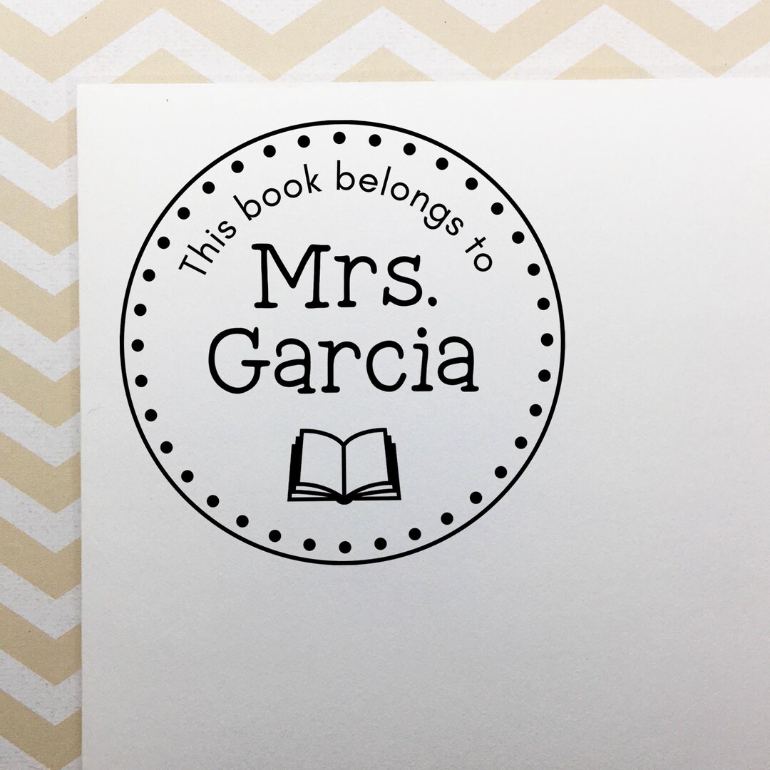 This Book Belongs to Stamp, Classroom Library Stamp, Self Inking or ...