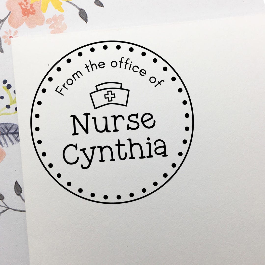 Custom School Nurse Stamp, From the Office of Nurse Stamp, Self Inking ...