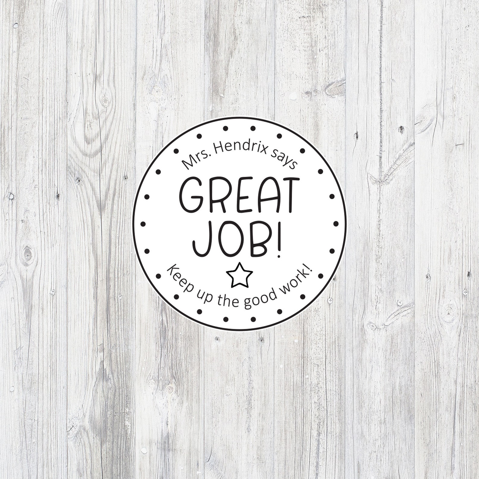 Teacher Great Job Stamp, Student Classroom Stamp, Personalized Grading ...