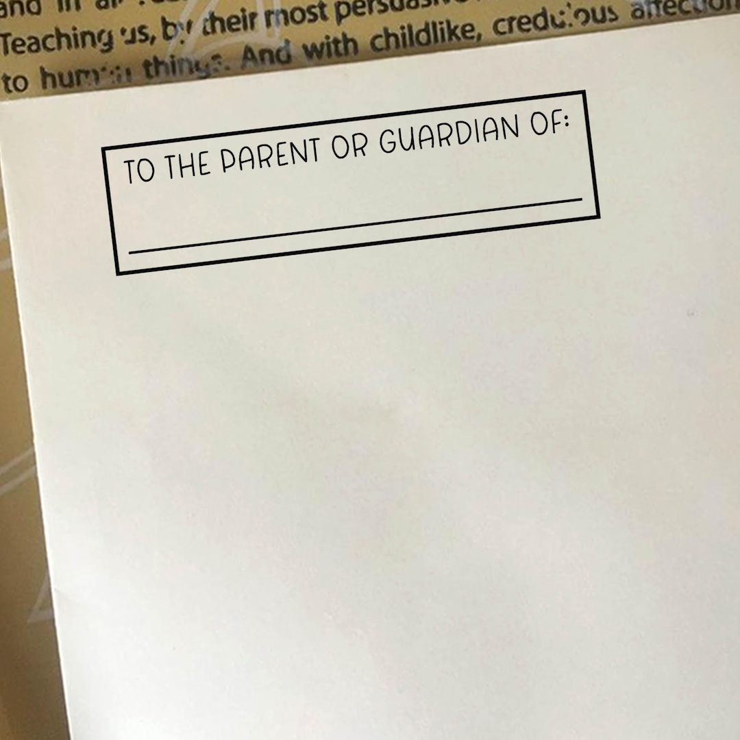 To the Parent or Guardian of Signature Stamp, Modern Take Home and Sign ...