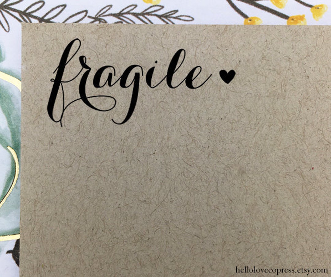 Fragile Wooden Stamp, Packaging Stamp, Etsy Shop Stamp, Business Stamp ...
