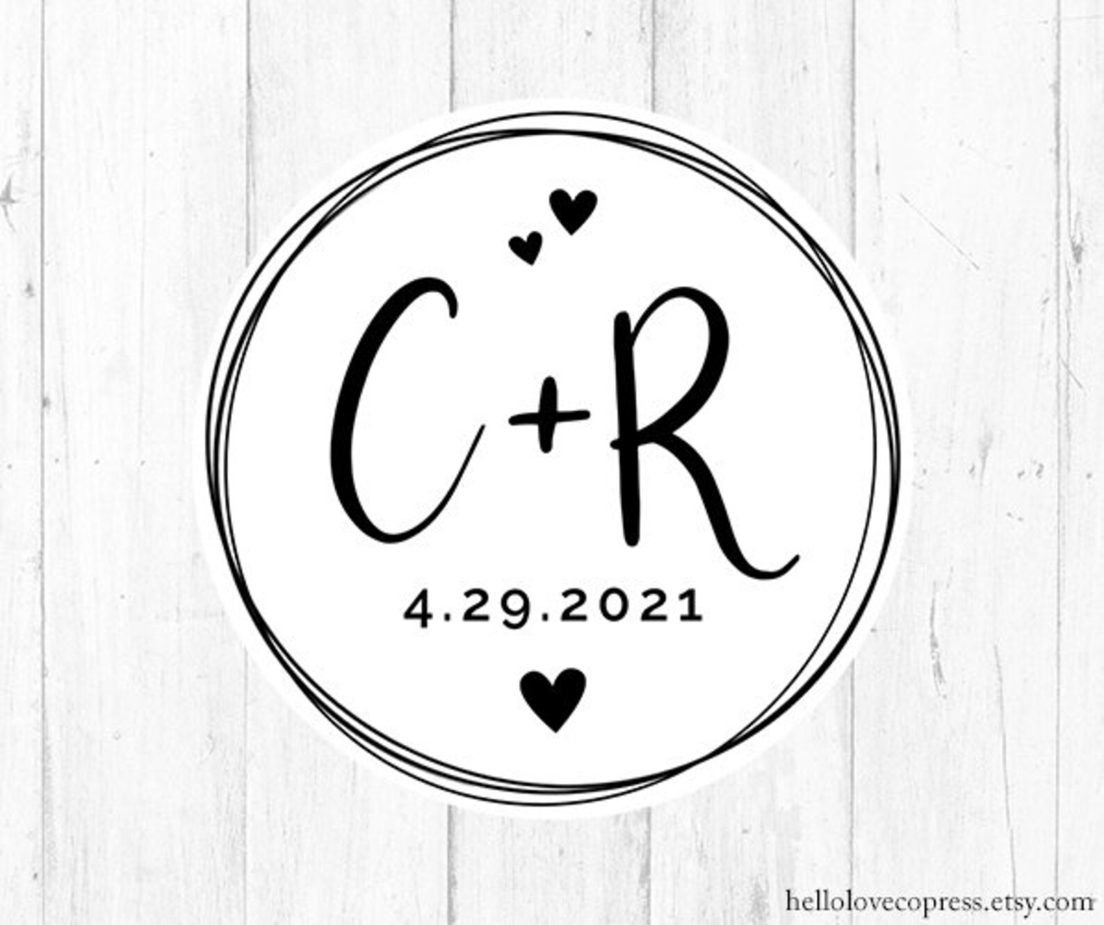 Personalized Initials Stamp Wedding Stamp Self Inking Wood - Etsy