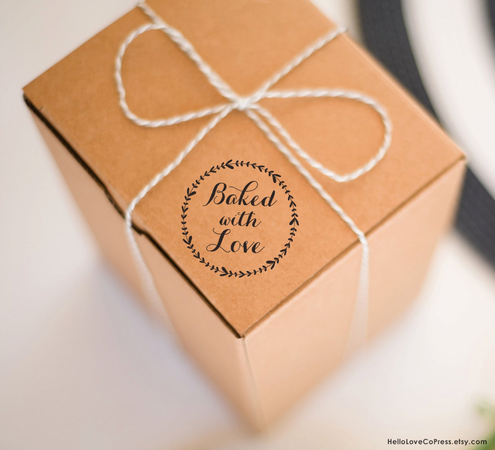 Baked With Love Stamp, Self-inking or Wood, Baker's Stamp - Etsy
