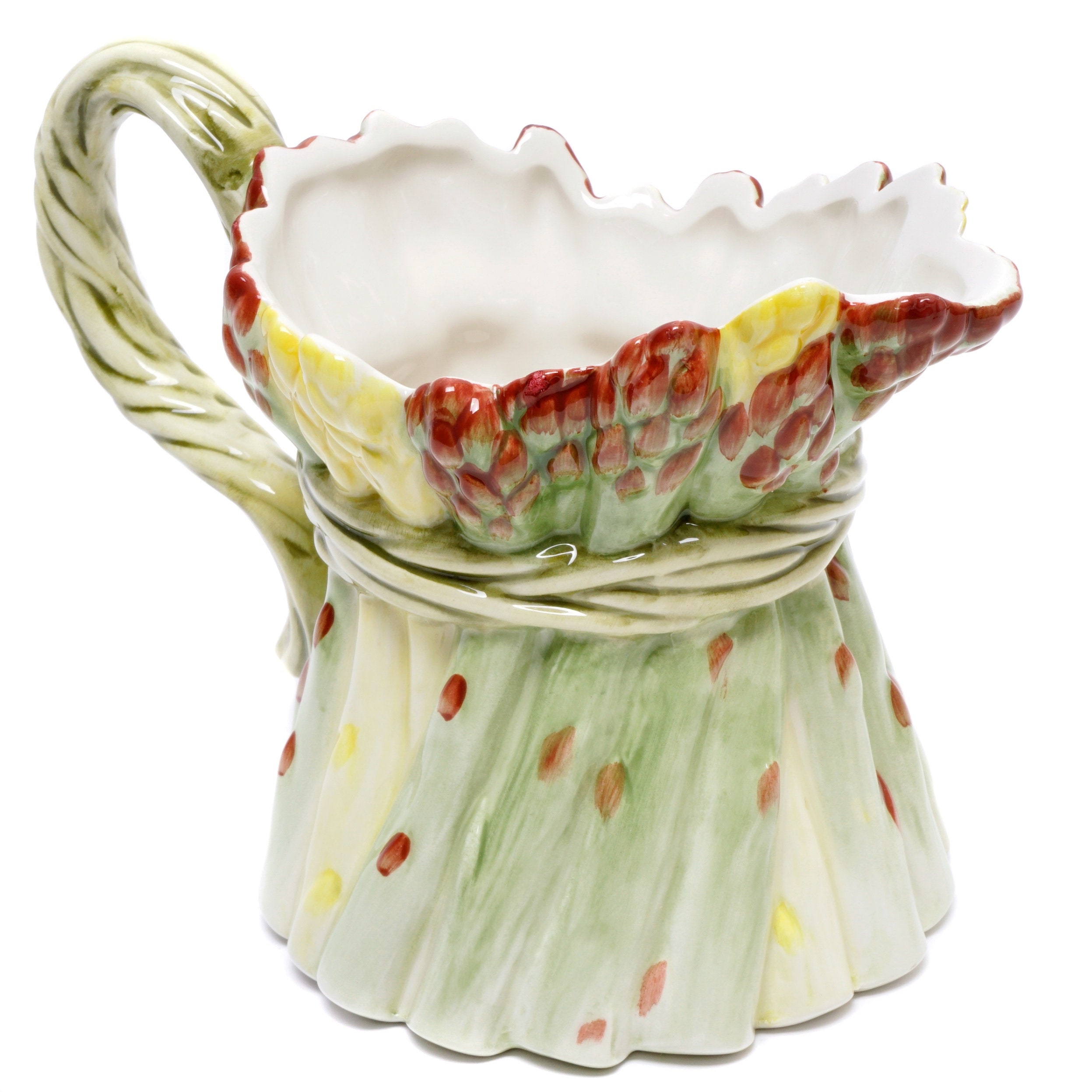 Handcrafted Fitz & Floyd Ceramic Asparagus Shaped Pitcher 2 Cup ...